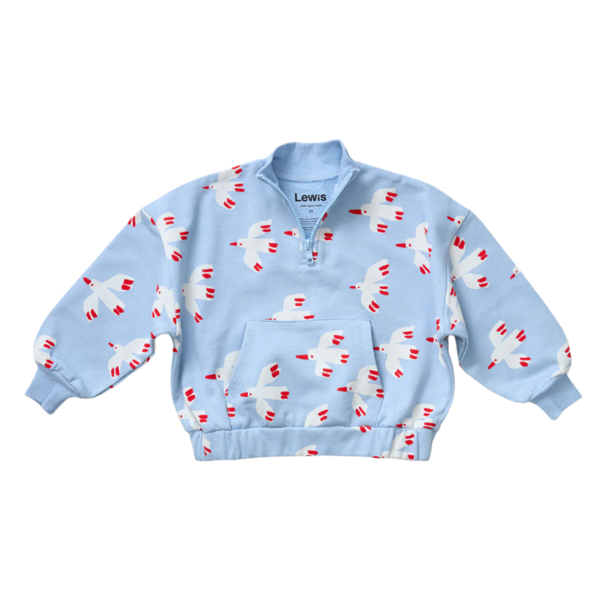 Kids Quarter Zip | Bird Sky – Moonpenny